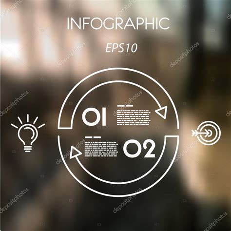White Linear Infogtraphics Circle Arcs Stock Vector Image By