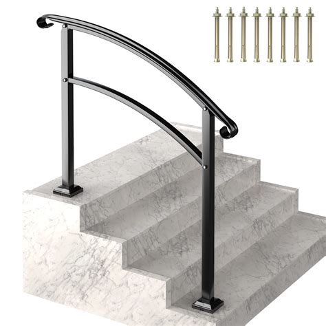 Edmaxwell Handrails For Outdoor Steps Outdoor Stair Railing 4 Steps