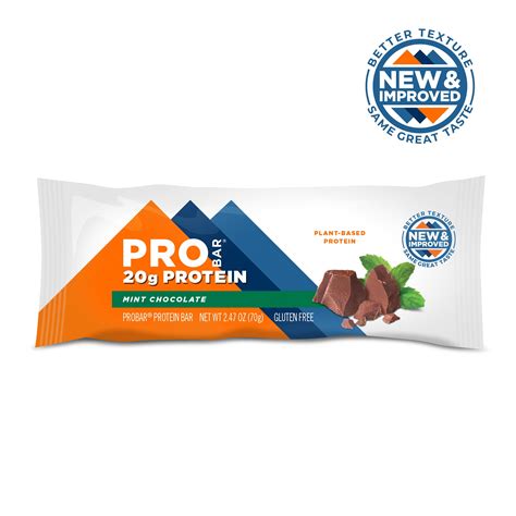 Probar Protein Bar Mint Chocolate 20g Plant Based Protein 12 Count