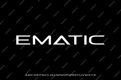 Premium Vector Modern Futuristic Extended Display Font Vector