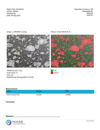 Contaminant Particle Analysis Mipar Pdf Catalogs Technical