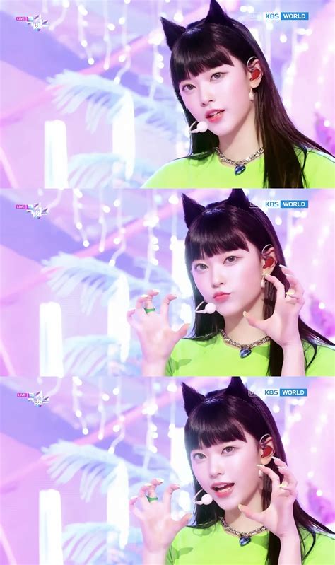 오늘 뮤직뱅크에서 고양이 인증한 뉴진스 해린 오리광장 뉴덕