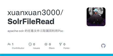 Github Xuanxuan3000solrfileread Apache Solr 的任意文件读取漏洞利用poc