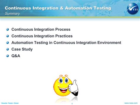 Test Automation And Continuous Integration Ppt