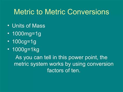 The Metric System Ppt