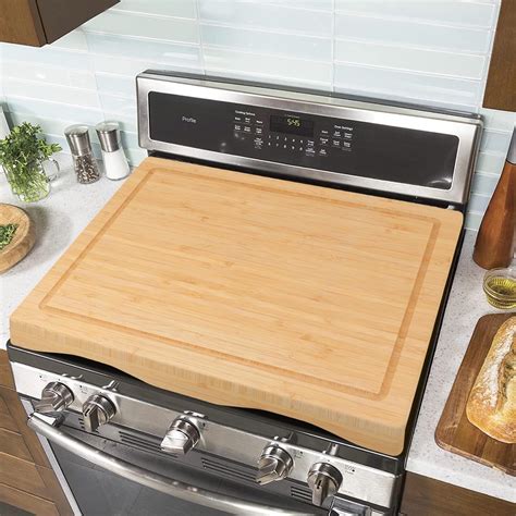 Stove Cover Board For Gas Stovetop Raised Cutting Board With Legs And