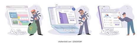 Hacker Activity Hacking Computer Phishing Account Stock Vector Royalty Free 2256335189