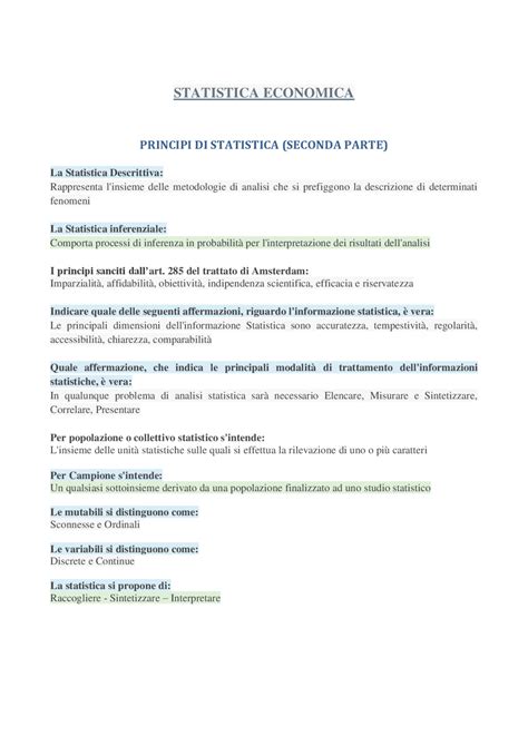 Università Telematica Pegaso Domande Per Esame Di Statistica