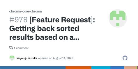 [feature request] getting back sorted results based on a sorting query