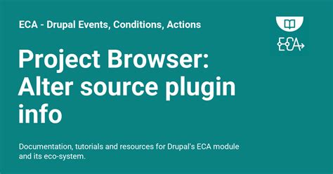 Project Browser Alter Source Plugin Info Eca Drupal Events