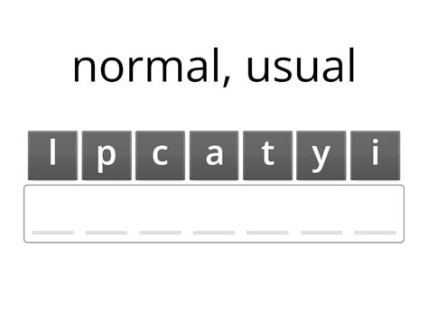 Adjectives Letter T Anagram