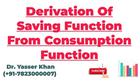 Derivation Of Saving Function From Consumption Function Consumption