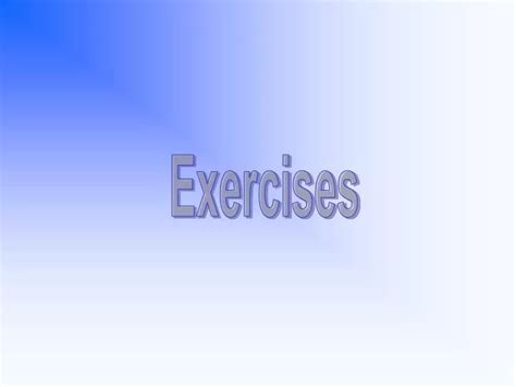 PPT Exercises PowerPoint Presentation Free Download ID 6944240