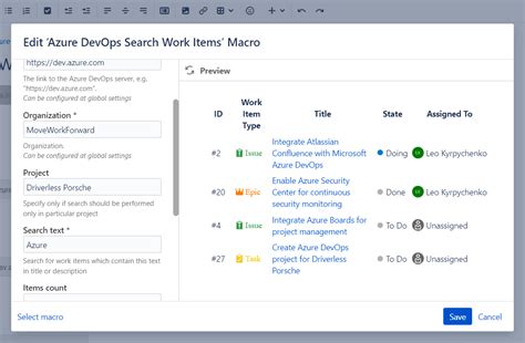 How To Create And Configure An Azure Devops Search Work Items Macro