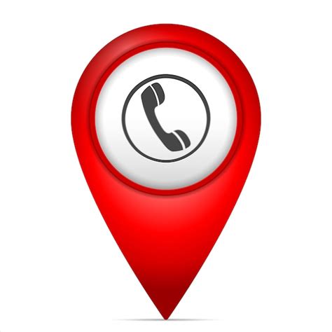 Premium Vector Map Marker With Phone Symbol