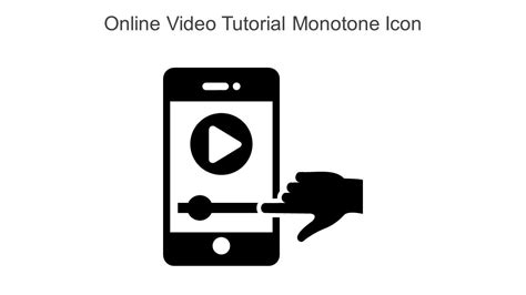 Online Video Tutorial Monotone Icon In Powerpoint Pptx Png And Editable Eps Format PPT Presentation
