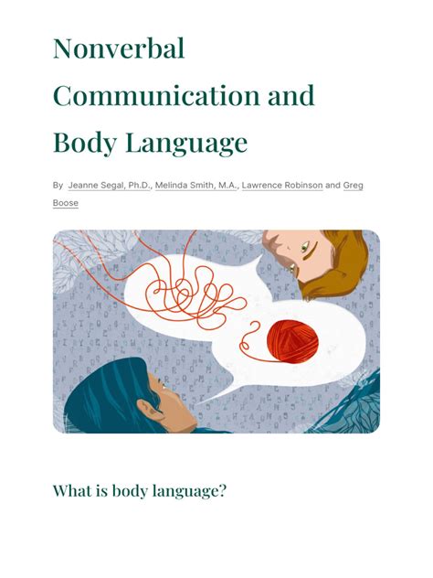 Mastering Nonverbal Cues Pdf Nonverbal Communication Body Language
