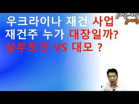 우크라이나 재건 사업 재건주 누가 대장 일까 삼부토건 vs 대모 YouTube