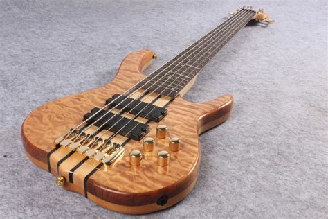 Super Deluxe 6 Strings Electric Bass Guitar Active Pickups Smith Bass