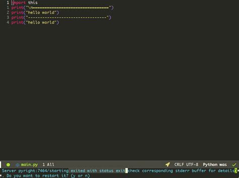 Lsp Pyright Server Pyright Starting Exited With Status Exit