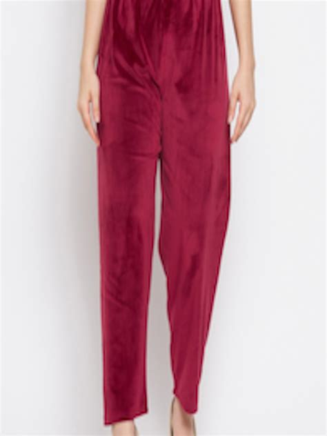 Buy Clora Creation Women Solid Velvet Palazzos Palazzos For Women