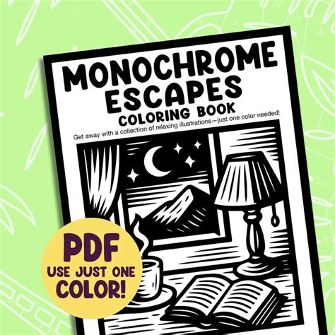 One Color Coloring Sheet Etsy