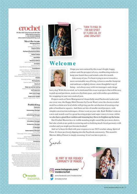 Inside Crochet Magazine Issue 155 Back Issue