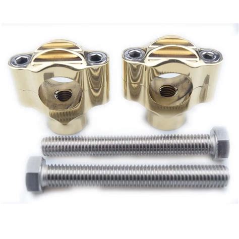 Motorcycle Cnc Brass Handlebar Riser Harley Cafe Racer 1 Handlebar
