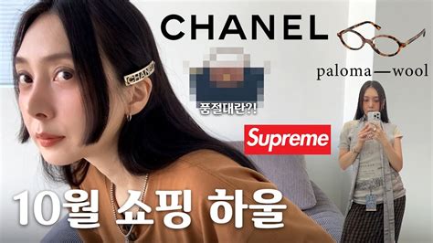 10월 월간 소비💸 파리 샤넬 쇼핑 품절대란 롱샴백 슈프림 팔로마울 Etc Youtube