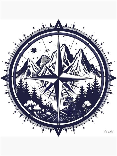 Compass Poster For Sale By Arextr Redbubble