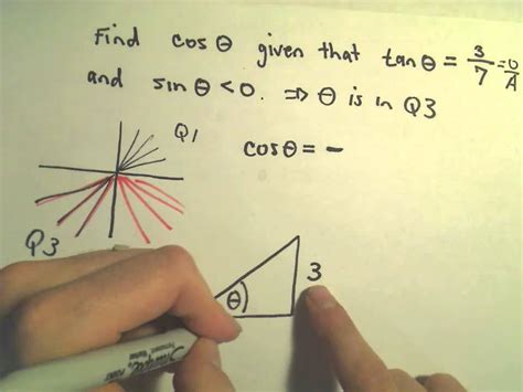 finding trigonometric values given one trigonometric value other info
