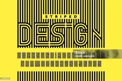 Font Gaya Desain Bergaris Ilustrasi Stok Unduh Gambar Sekarang