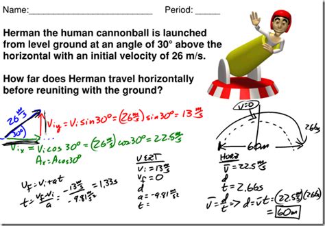 Angled Projectiles Regents Physics