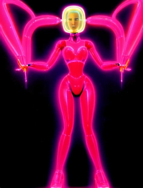Krea Ai Full Body Shot Of An Gynoid In A Spaceship Wearin