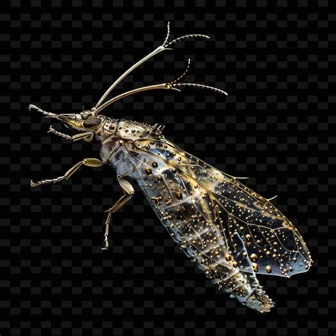 Premium Psd A Bug With A Yellow Body And A Black Background