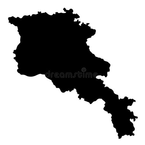 Illustration De Vecteur De Silhouette De Carte De Larménie