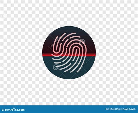Biometric Data Fingerprint Scan Vector Illustration Design Stock Vector Illustration Of