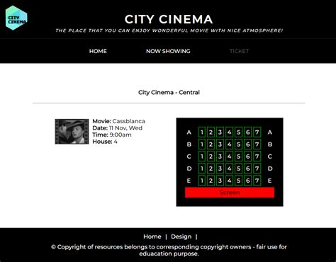 Github Hei Movie Booking Website A Coursework Project For My