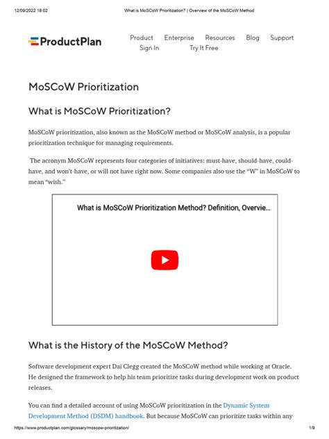 What Is Moscow Prioritization Pdf Methodology Business