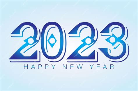 2023 새 해 복 많이 받으세요 로고 텍스트 디자인 2023 숫자 디자인 서식 파일 벡터 일러스트 레이 션 2023 로고