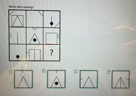Solved Which Tile Is Missina Chegg