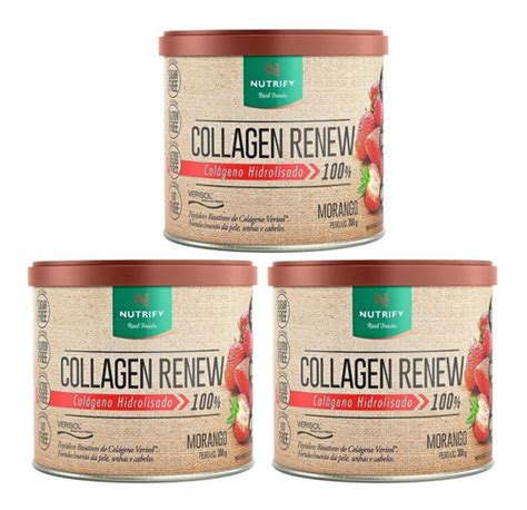 x Collagen Renew Hidrolisado Nutrify g Colágeno Verisol Frete grátis