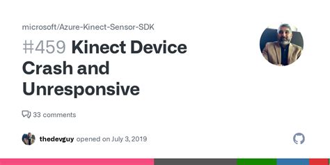Kinect Device Crash And Unresponsive · Issue 459 · Microsoftazure