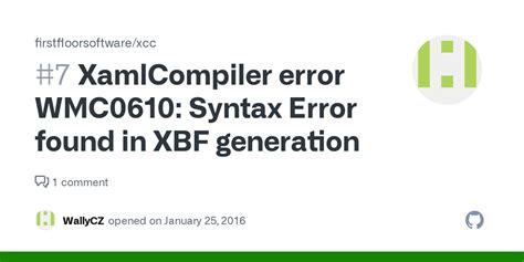 XamlCompiler Error WMC0610 Syntax Error Found In XBF Generation