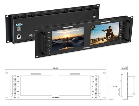 D71 Plus Dual 73ru Rackmount Monitor 4k Hdmi Sdi 1920x1200ips Zhangzhou Seetec Optoelectronics