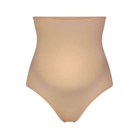 Fits Everybody Maternity High Waisted Thong Clay