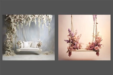 26 بک گراند تاب آویزان روی درخت و گل 🔥کد فایل 162051