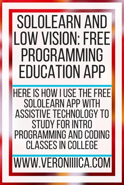 Sololearn And Low Vision Veroniiiica