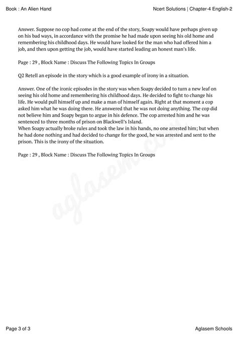 Ncert Solutions For Class 7 English Chapter 4 The Cop And The Anthem
