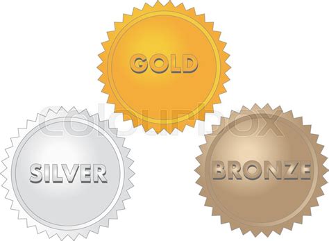Gold Silver Bronze Medals Stock Vector Colourbox Ubicaciondepersonas